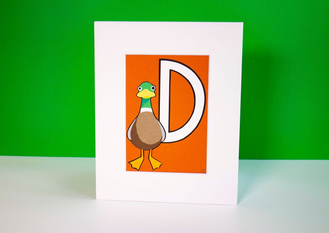 Original "d is for Duck" Hand-cut Paper Illustration - Etsy