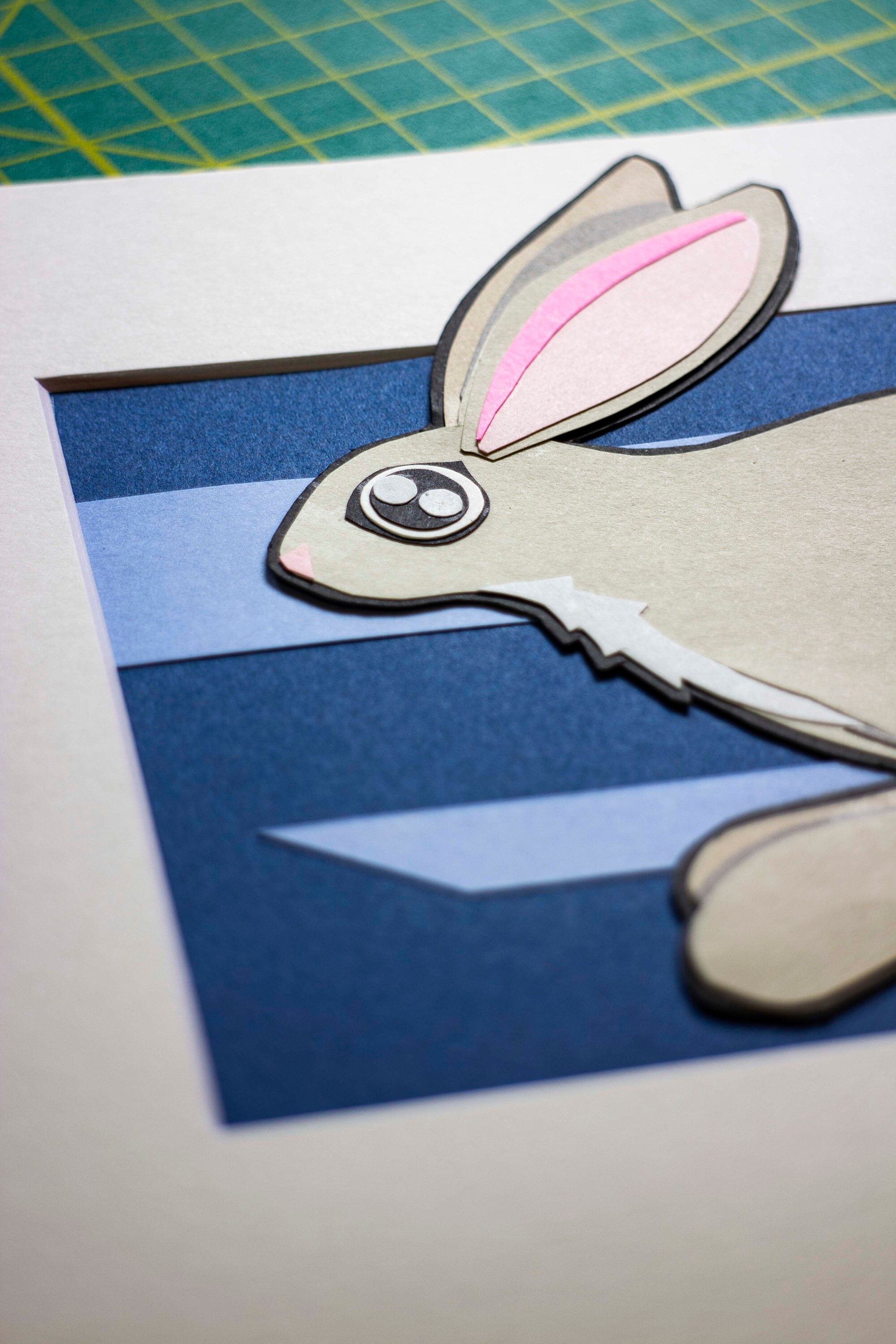Original Jackrabbit Hand-cut Paper Illustration - Etsy