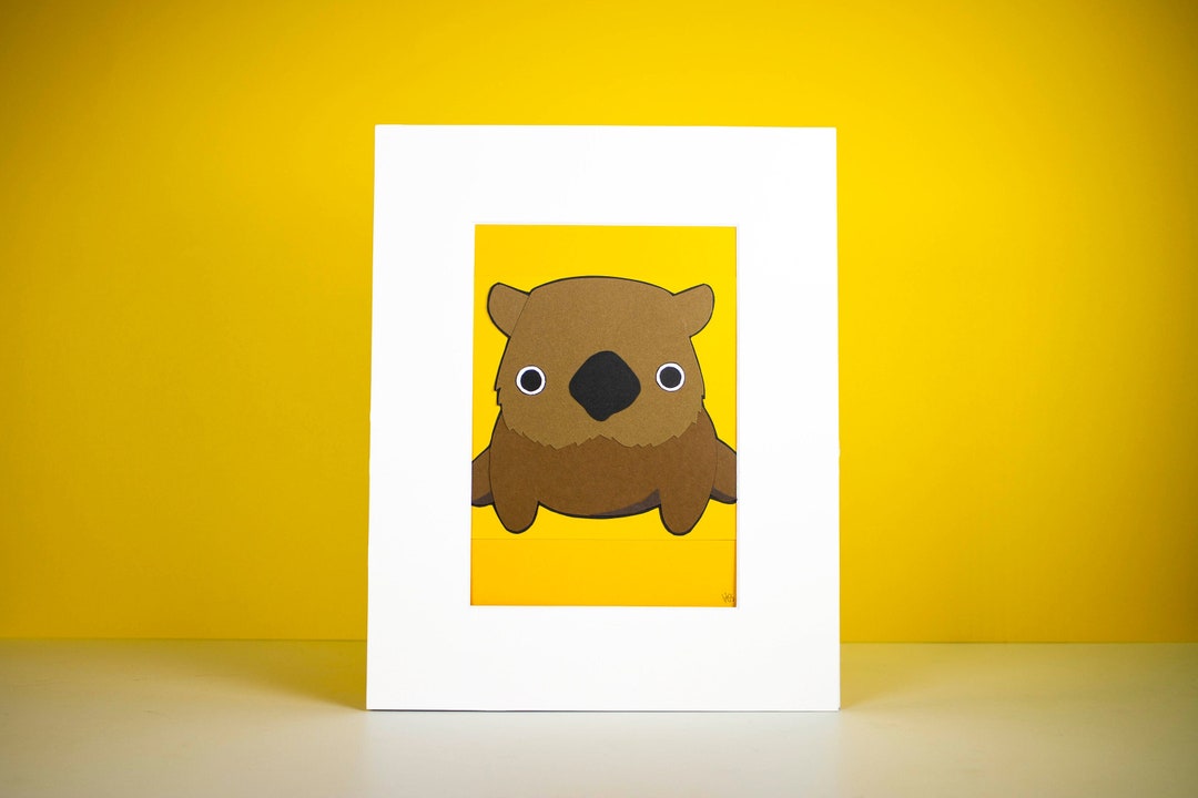 Original Wombat Hand-cut Paper Illustration - Etsy