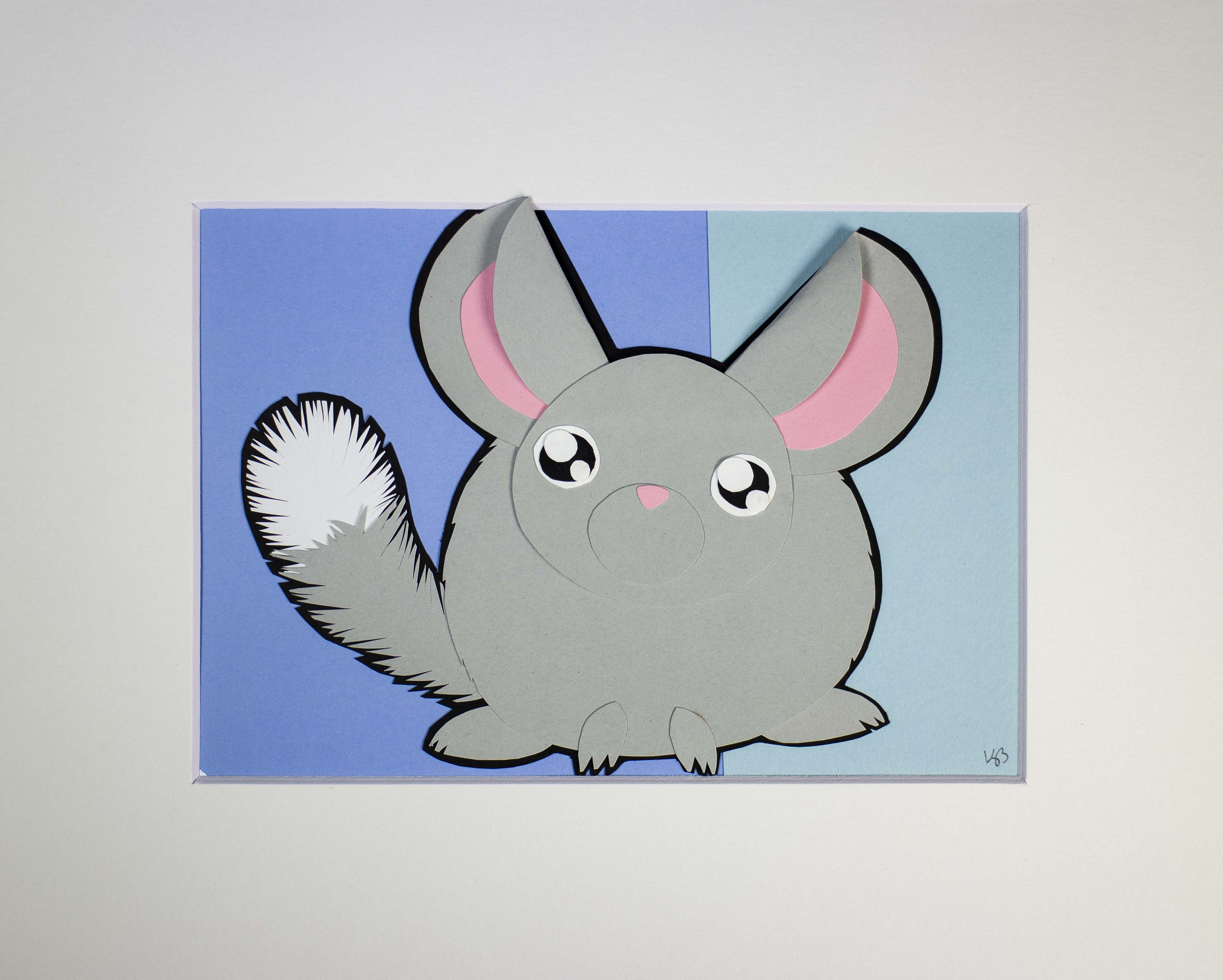 Original Chinchilla Hand-cut Paper Illustration - Etsy
