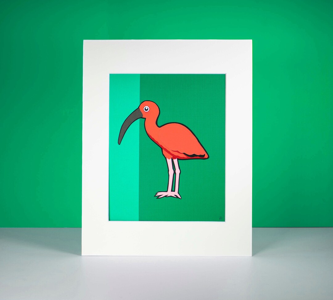 Original Ibis Hand-cut Paper Illustration - Etsy
