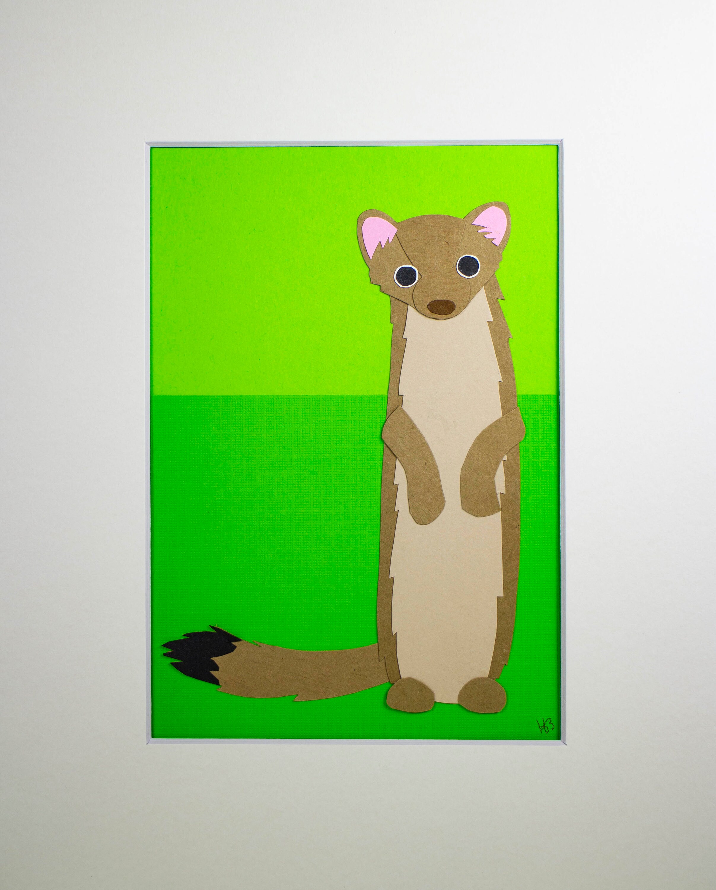 Original Weasel Hand-cut Paper Illustration - Etsy