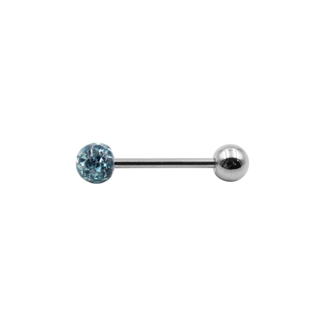 Barbell With 5 Mm Glitter Epoxy Resin Sphere - Etsy