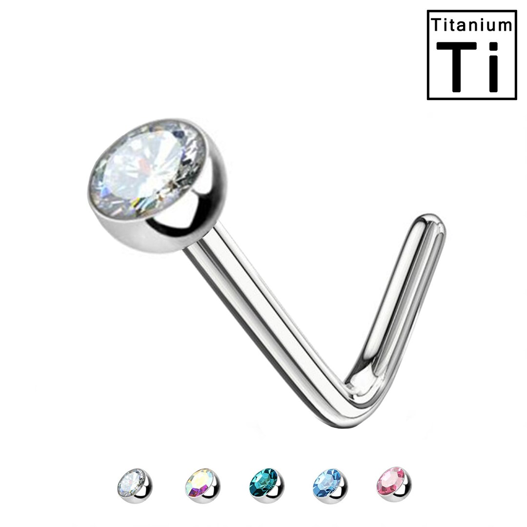 Nose Nostril Sphere Stud in Titanium - Etsy