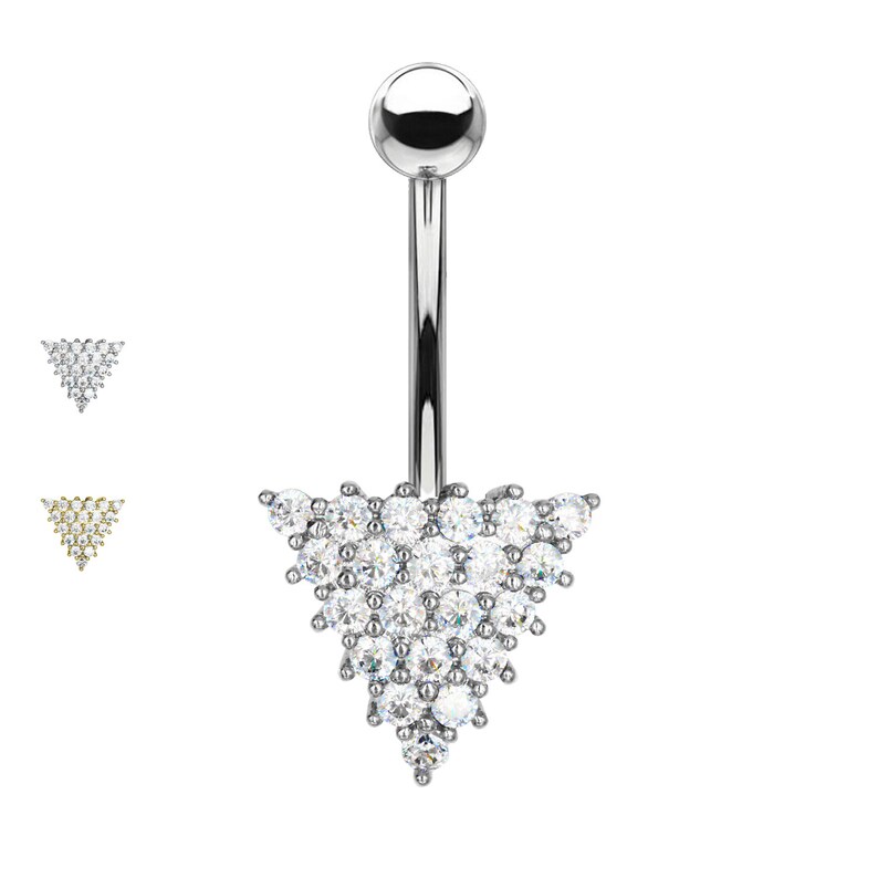 Inverted Triangle Belly Button Piercing Banana - Etsy