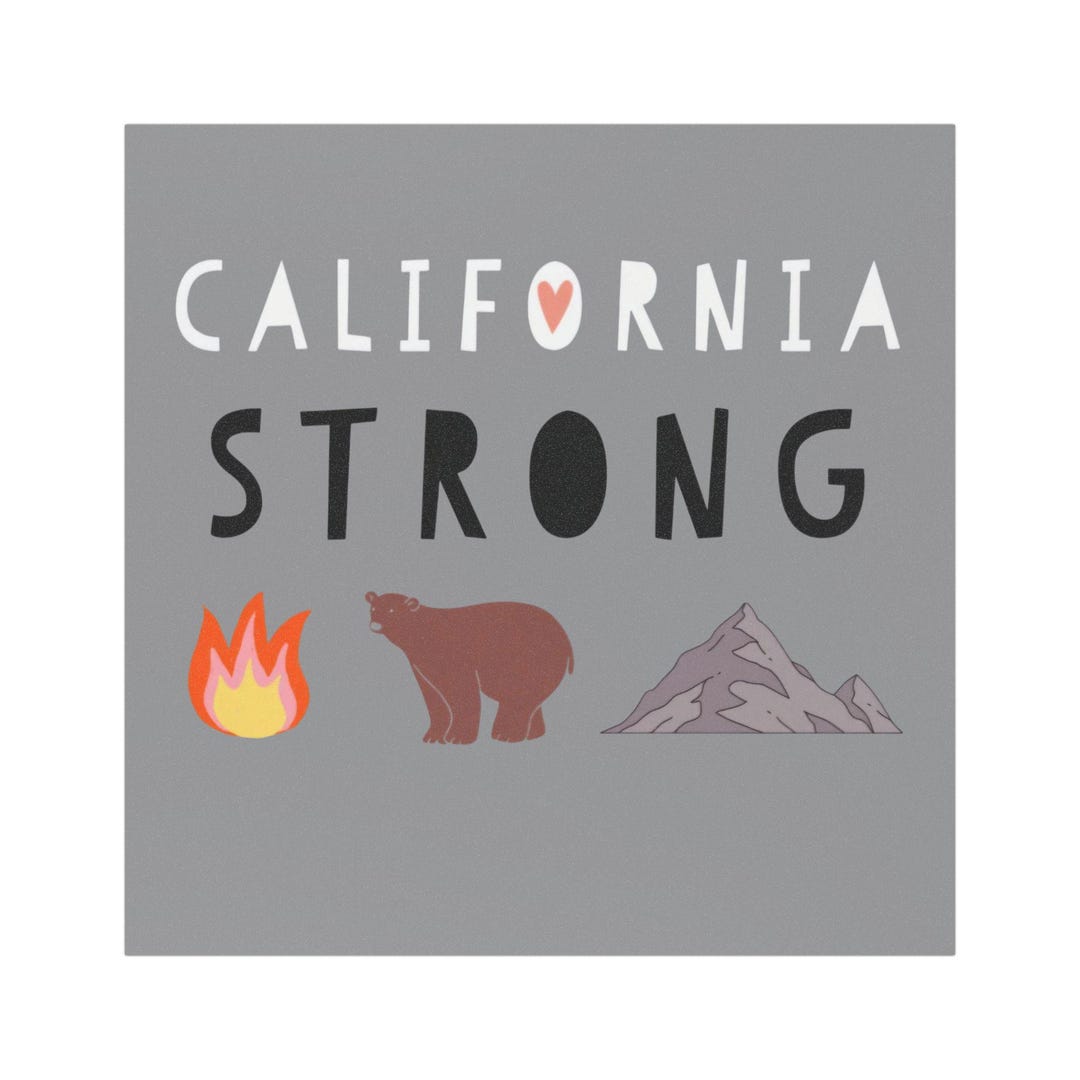 Car Magnet, California Strong Wildfires Resilience, Car Decal ...