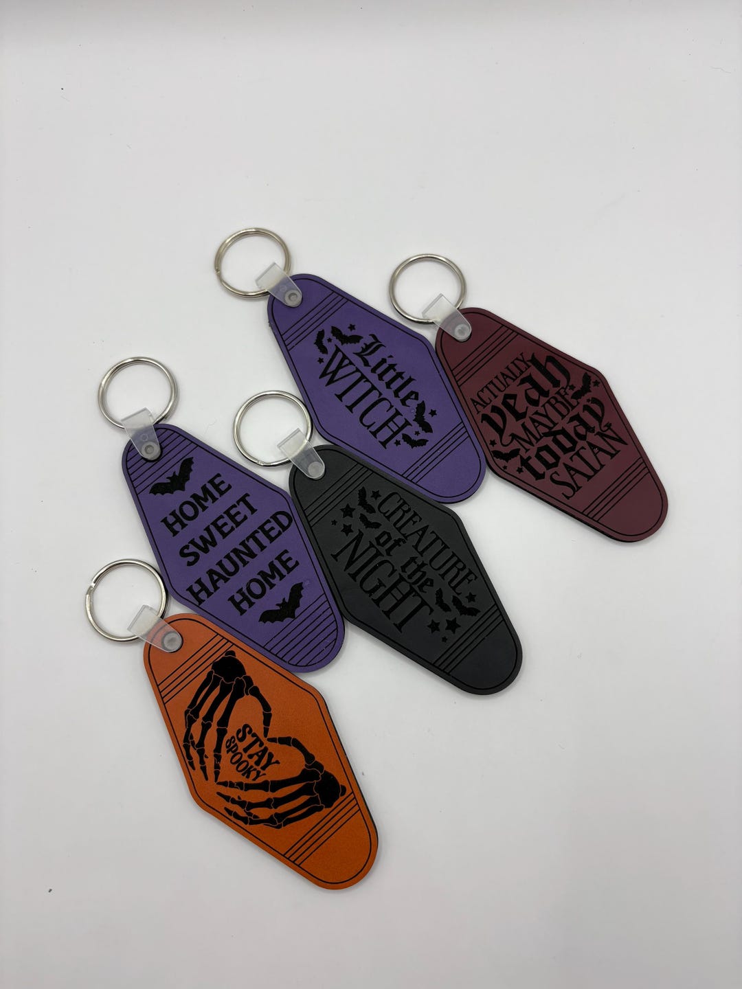 Spooky / Halloween Motel Keychains, Spooky Girl Keychain, Halloween ...
