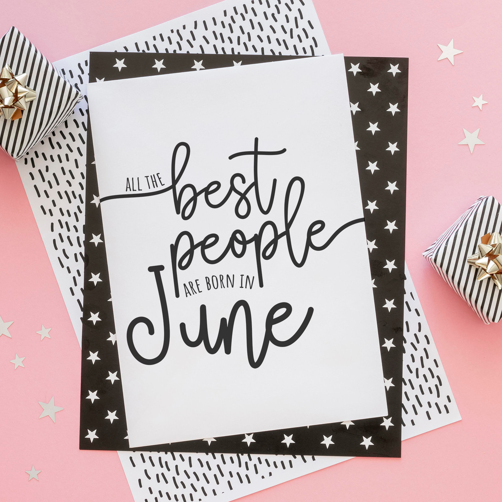 Printable June Birthday Card • Printable Birthday Card • Digital ...