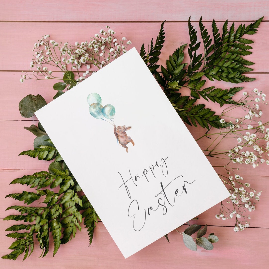 Printable Happy Easter Card • Printable Spring Card • Digital Easter ...