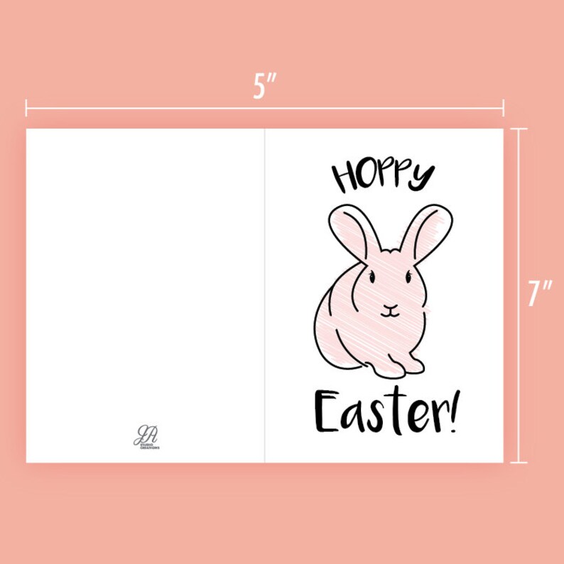 Printable HOPPY Easter Card Printable Spring Card Digital Easter Card ...