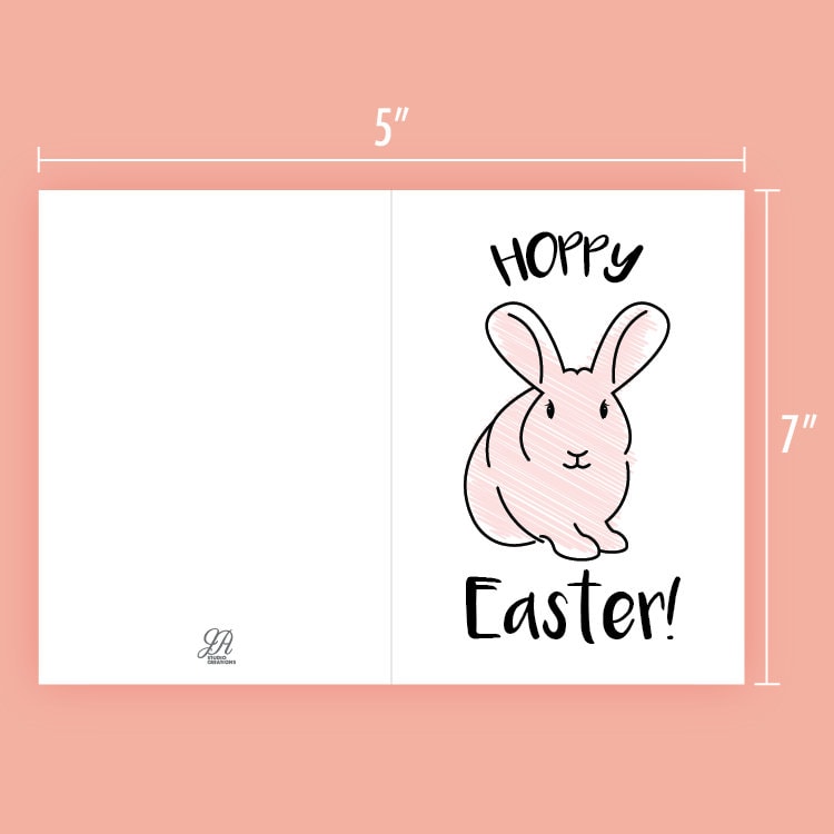 Printable HOPPY Easter Card Printable Spring Card Digital Easter Card ...