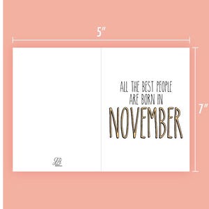 Printable November Birthday Card • Printable Birthday Card • Digital ...