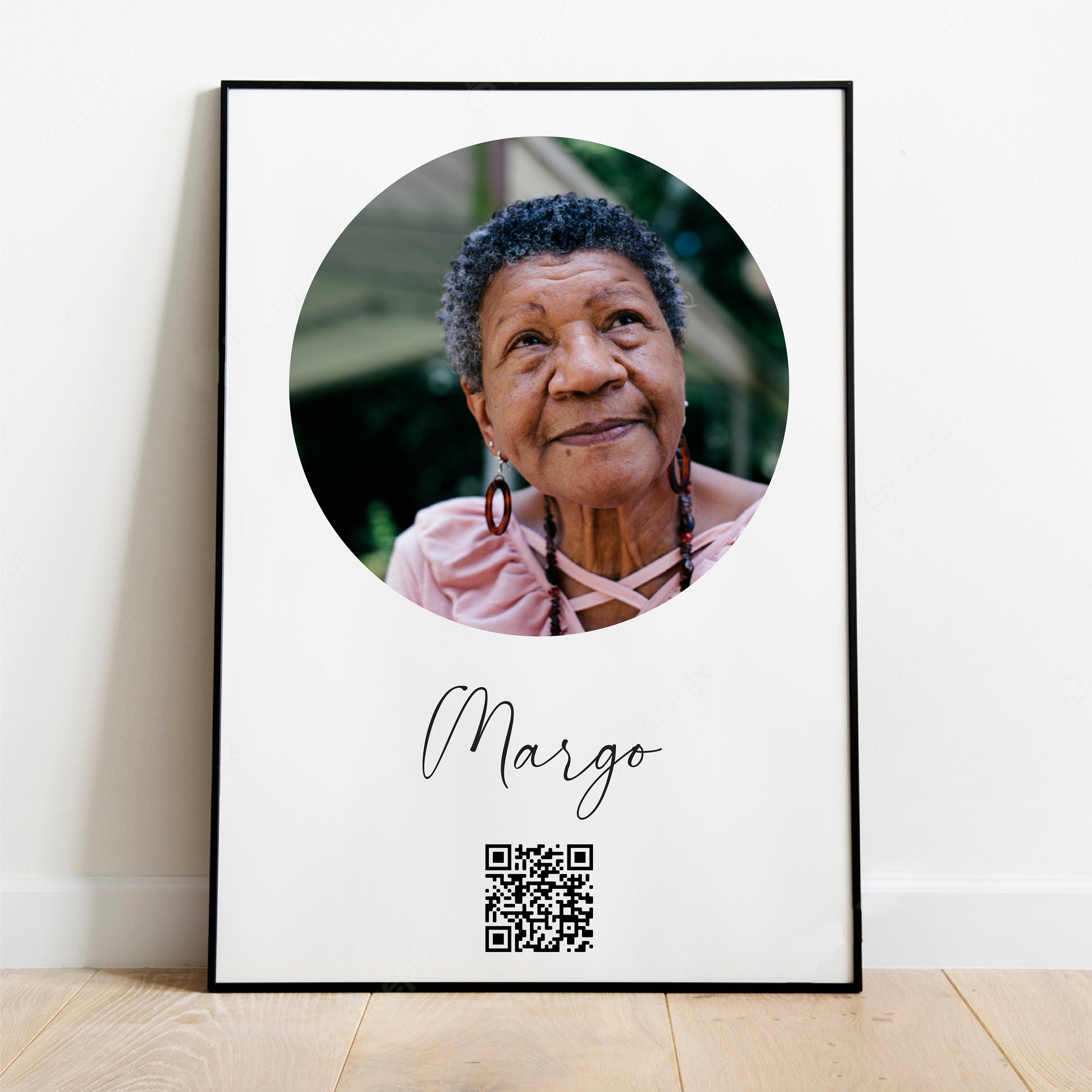Memorial Print With QR Code Leading to Audio or Video • Funeral Gifts ...