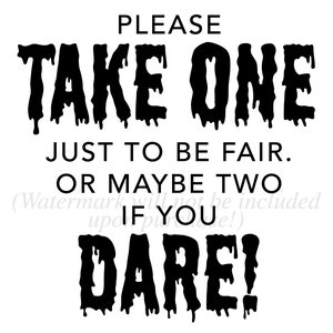 PRINTABLE Please Take One Halloween Sign • digital File Download ...