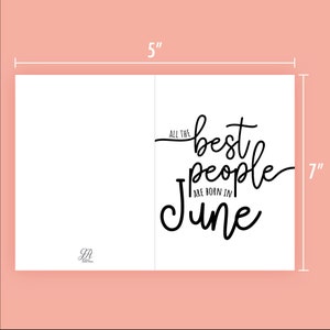 Printable June Birthday Card • Printable Birthday Card • Digital ...