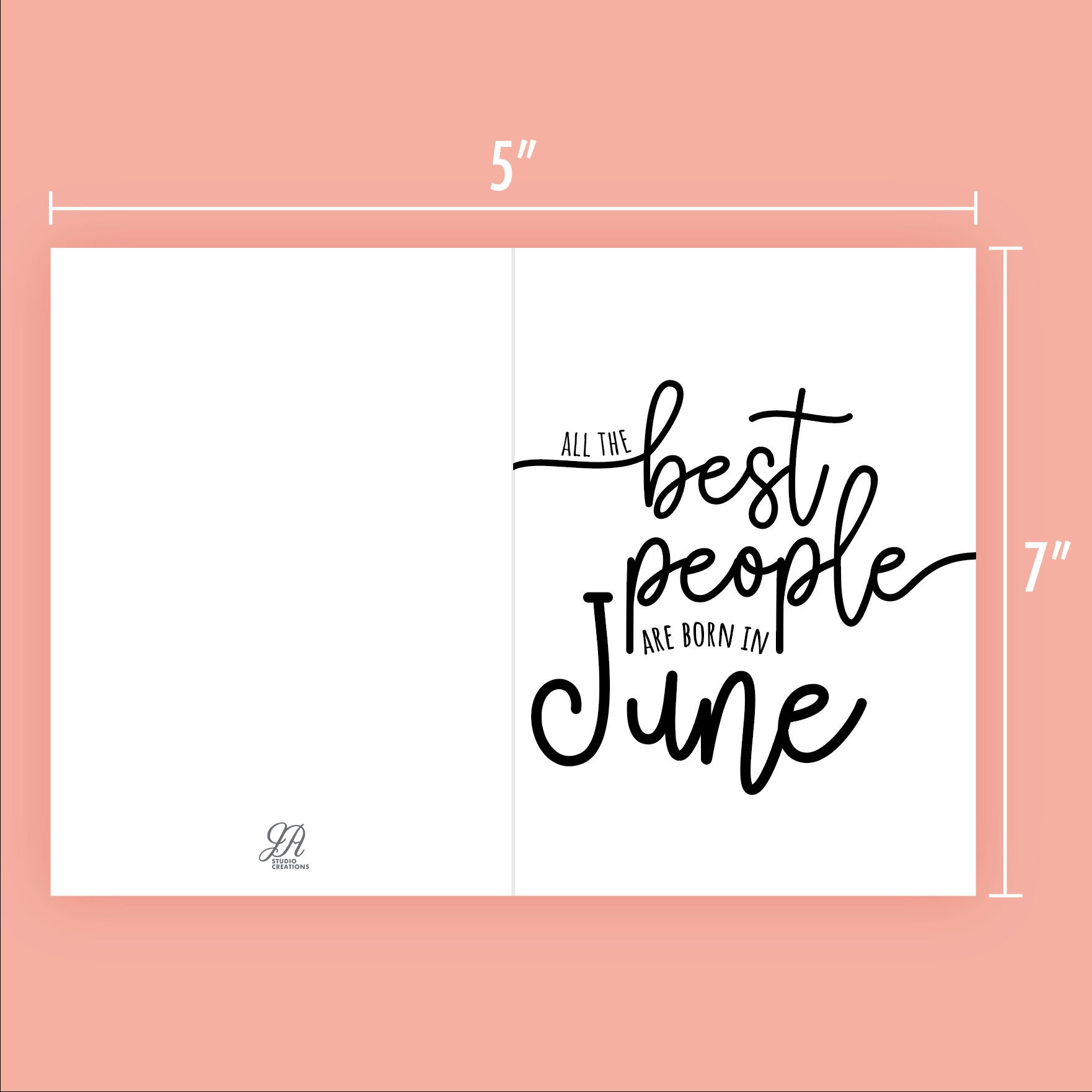 Printable June Birthday Card • Printable Birthday Card • Digital ...