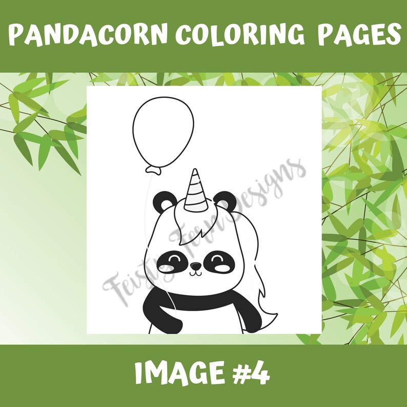 Pandacorn Coloring Sheet Bundle 5 Sheets - Etsy