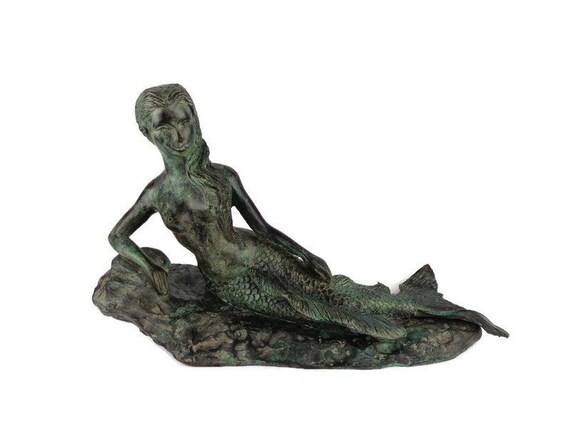 Antique Bronze Mermaid Sculpture Large Bronze Mermaid - Etsy