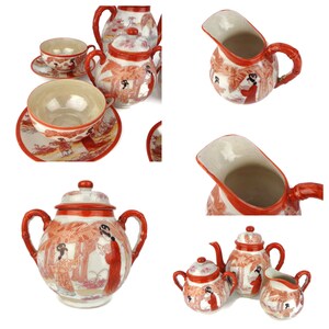 Vintage Chinese Porcelain Coffee Tea Set, Hand Painted Chinese ...