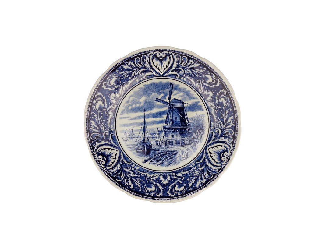 Royal Delft Boch Wall Plate, Handpainted Delft Boch Ceramic Wall Plate ...