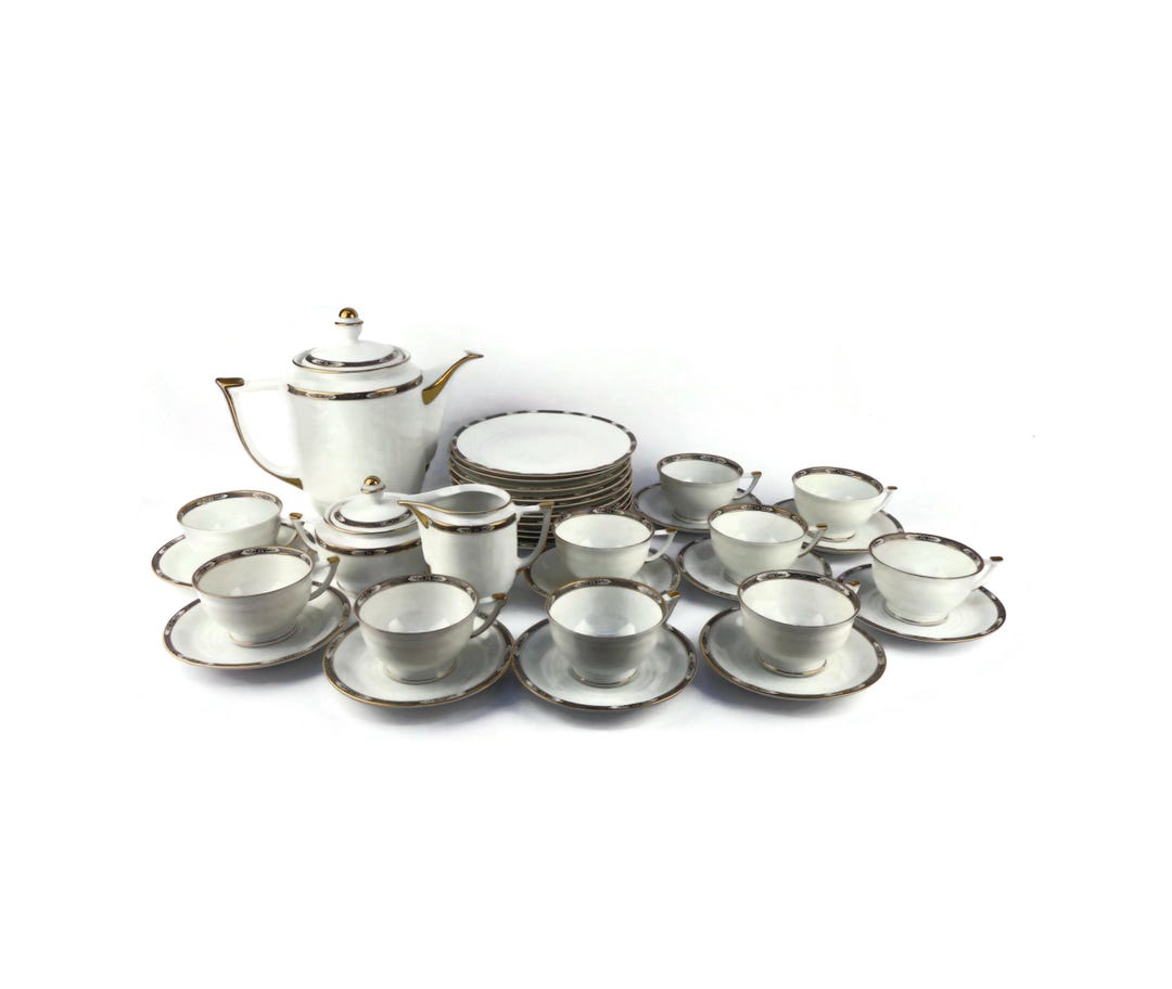 Vintage Porcelain Tea Coffee Set, German Porcelain Coffee Tea Set - Etsy