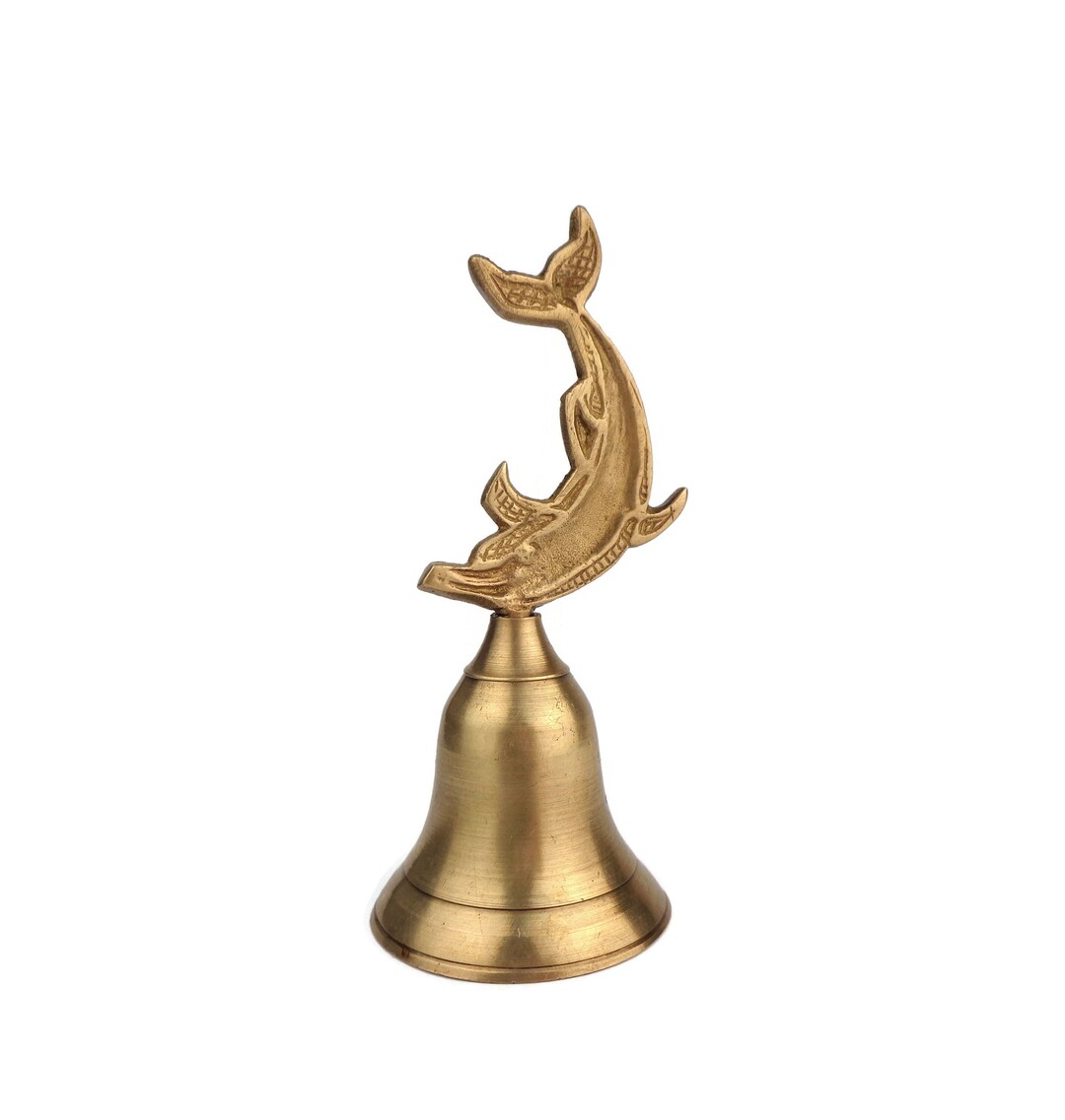 Dolphin Brass Bell, Brass Hand Bell - Etsy