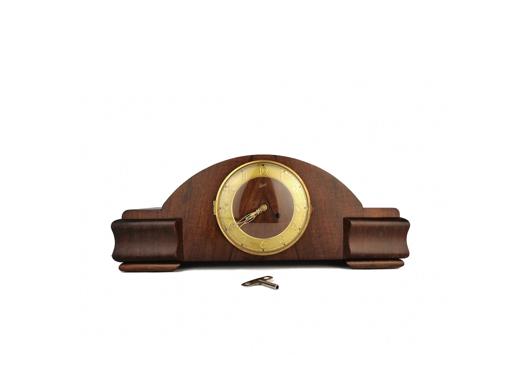 Wooden Mantel Clock, Vintage Table Clock, Baduf Table Clock - Etsy