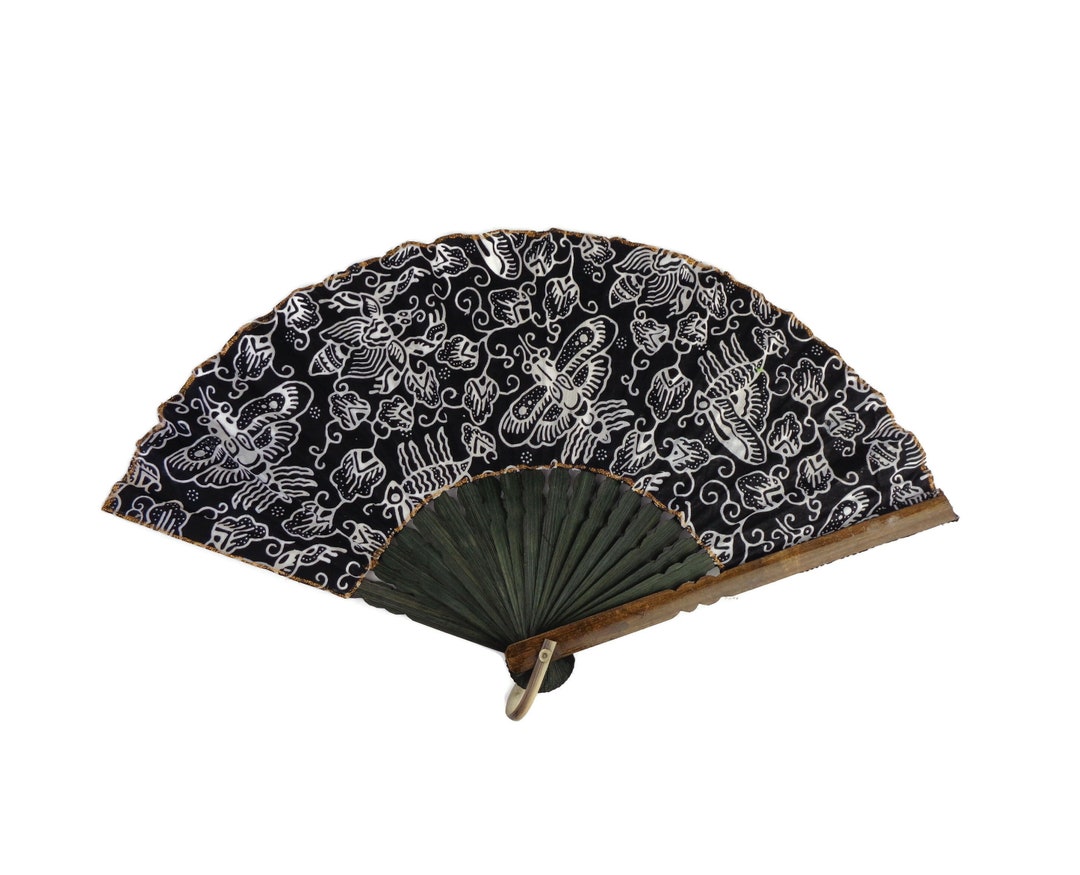 Vintage Bamboo Fan, Handmade Bamboo Fan, Asian Bamboo Fan, Bamboo Hand ...
