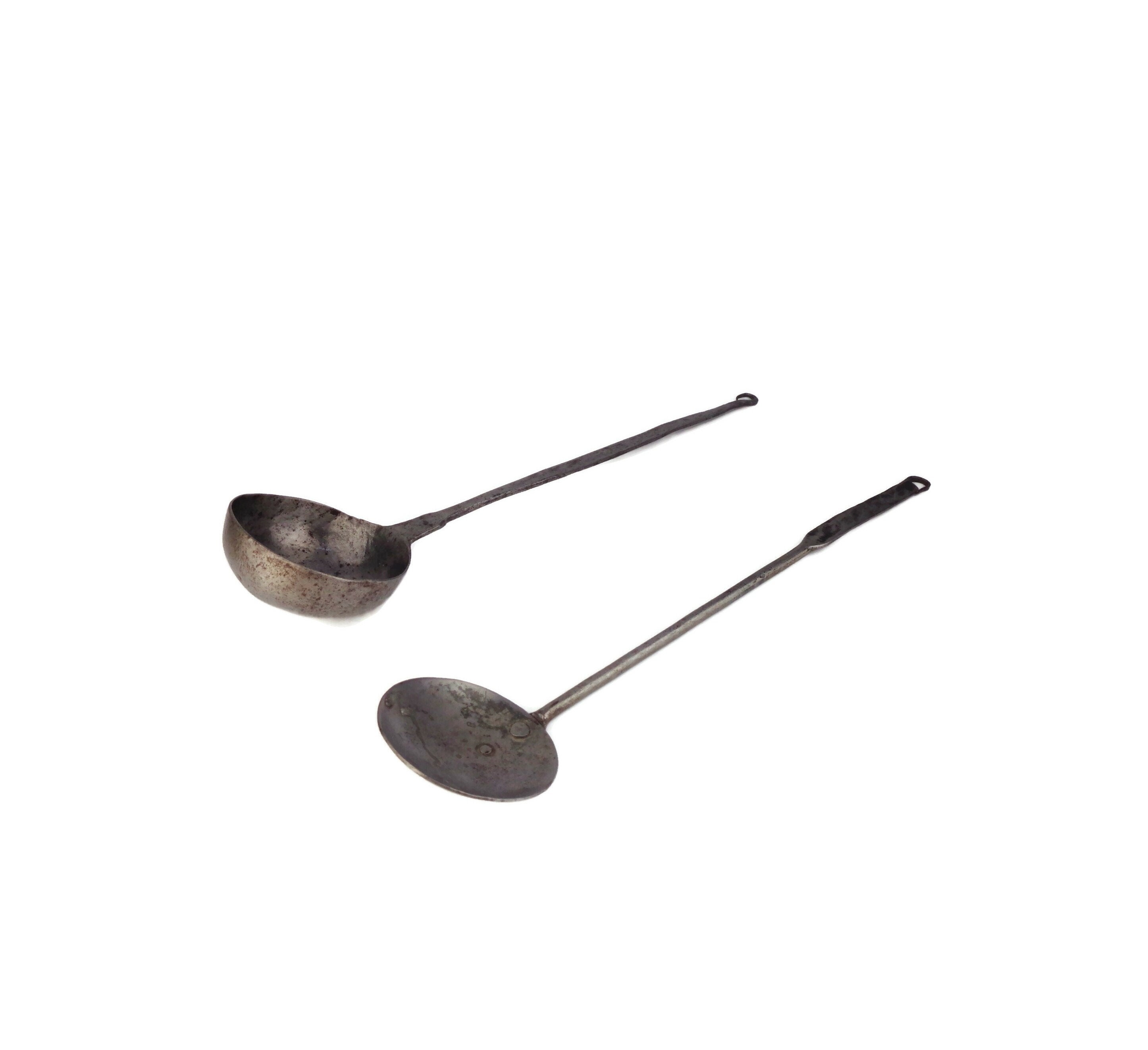 Vintage Large Spoon and Ladle Set Antique Cooking Utensil - Etsy