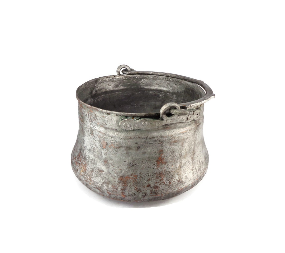 Antique Copper Cauldron, Large Copper Cauldron, Hand Hammered Copper ...