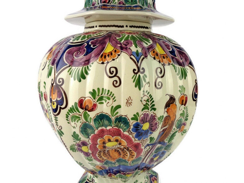 Extra Large Ceramic Jar Holland Ceramic Jar Handpainted - Etsy