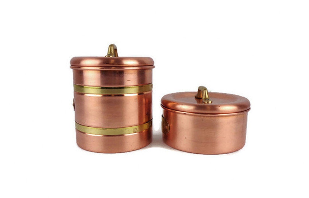 Copper Storage Tea Jar and Sugar Storage Box Set - Etsy