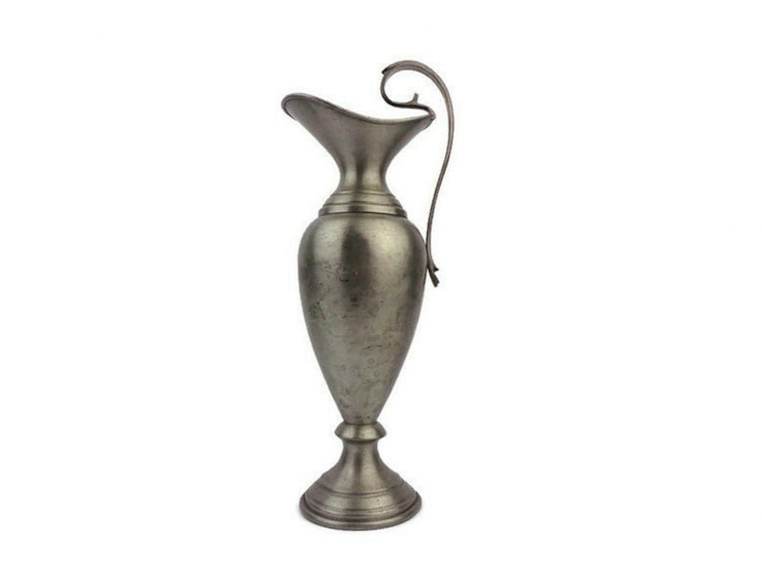 Antique Etain Pitcher, Antique Etain Amphora Vase, French Amphora Vase ...