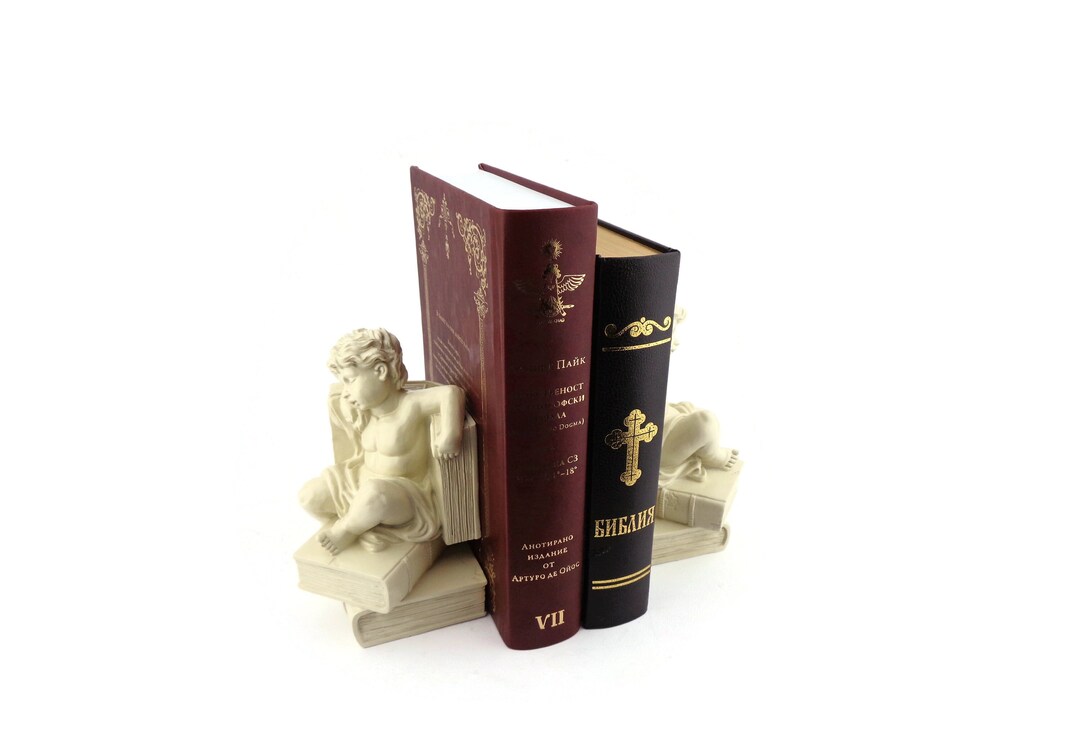 Antique Bookends, Renaissance Statue Bookends, Bookends Angels Statues ...