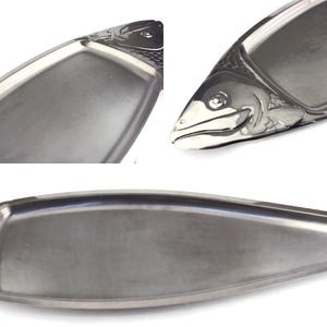 Vintage Fish Serving Tray, Large Fish Serving Plateau, Salmon Serving ...