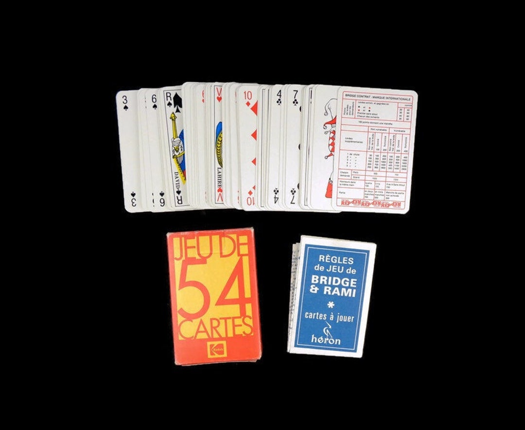 Vintage Cards Game Set of 54, Full Cards Game Set, Canasta Cards Game ...