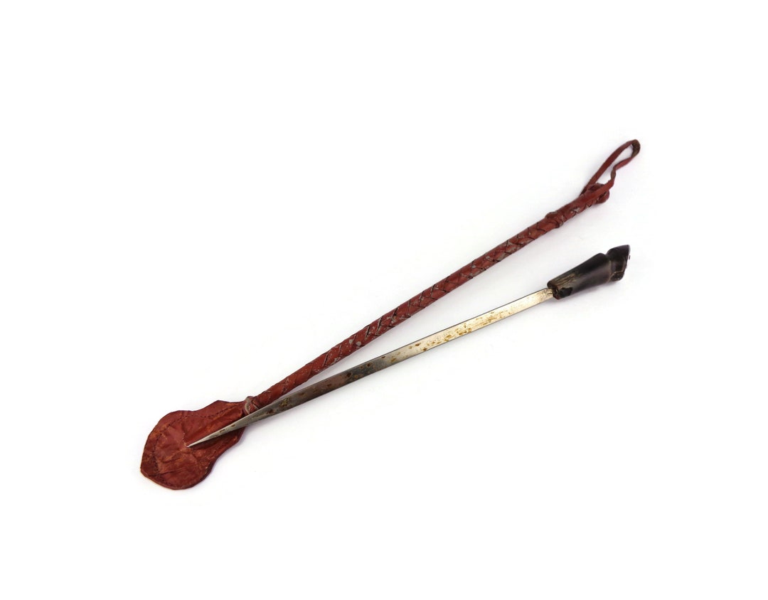 Vintage Riding Crop With Leather Shaft, Hoof Handle Grip - Etsy