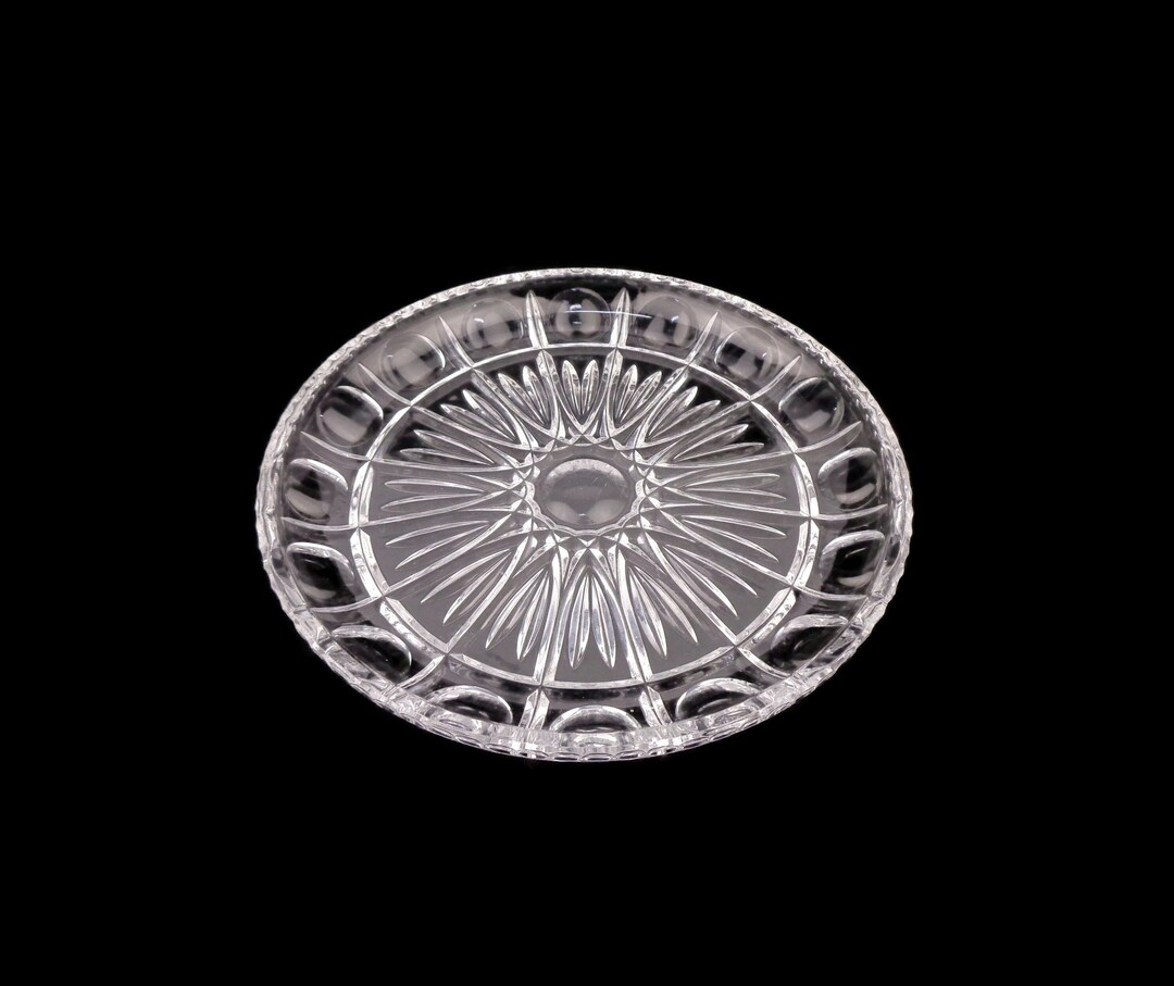 Vintage Crystal Tray, Serving Crystal Tray - Etsy