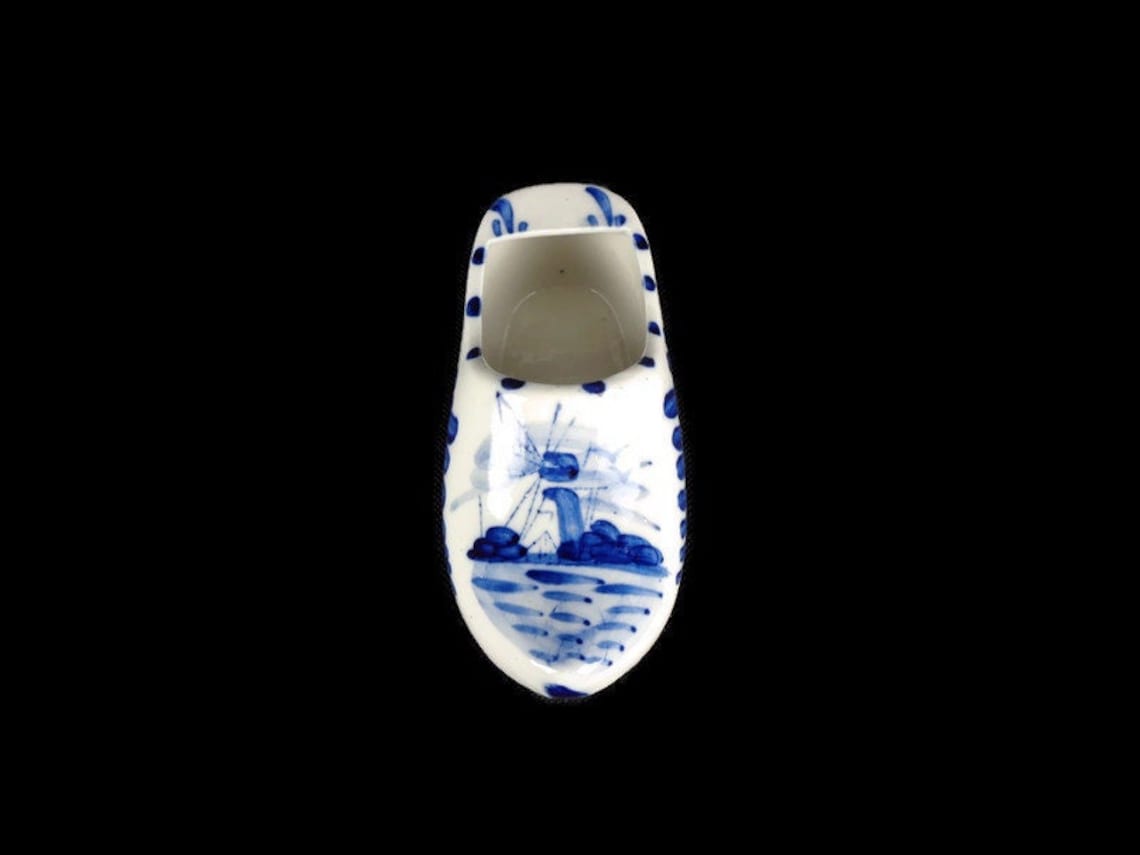 Delft Blue Ceramic Shoe, Handpainted Delft Ceramic Shoe - Etsy