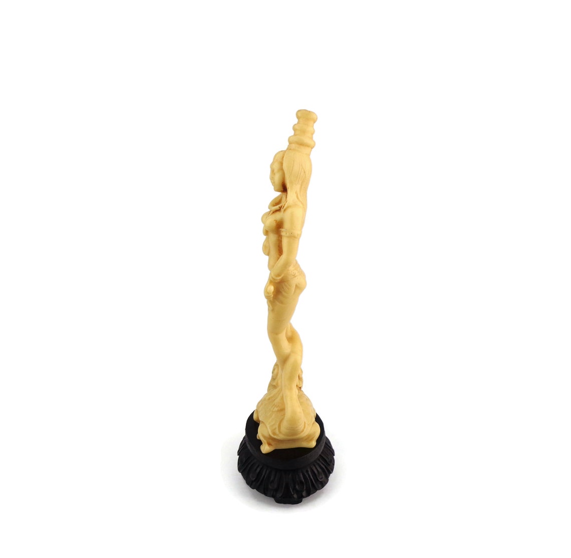 Antique Eastern Female Deity Resin Sculpture, Asian Deity Statue ...