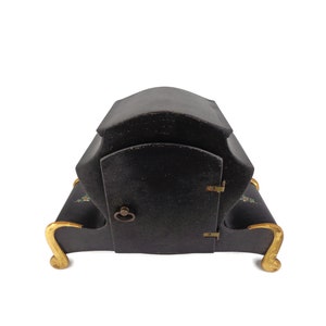 Antique Mantel Clock, Art Nouveau Mantel Clock, Black Hochler Clock ...