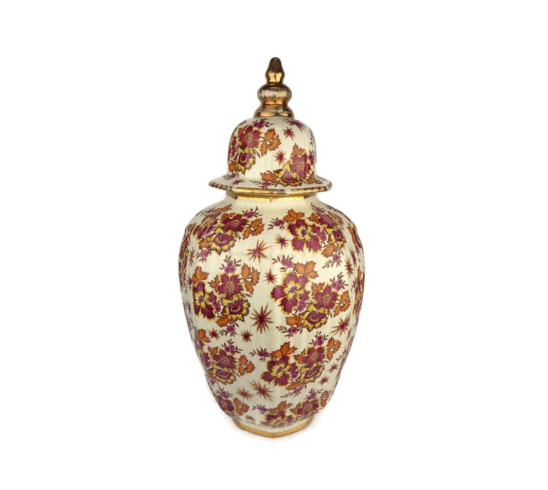 Antique Large Delft Jar, Delfts Ginger Jar, Delft Ceramic Cabinet Urn ...