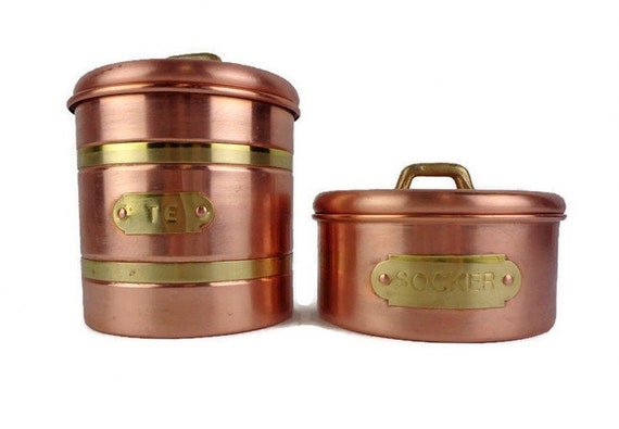 Copper Storage Tea Jar and Sugar Storage Box Set - Etsy
