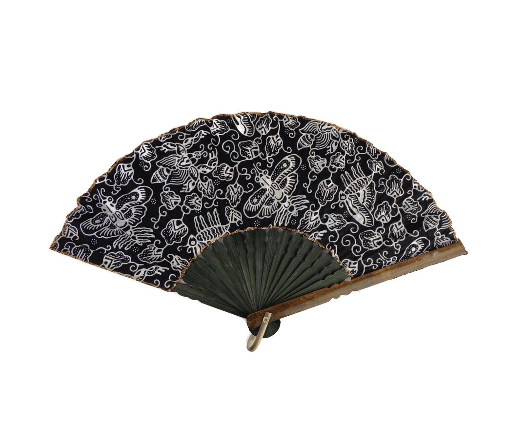 Vintage Bamboo Fan, Handmade Bamboo Fan, Asian Bamboo Fan, Bamboo Hand ...