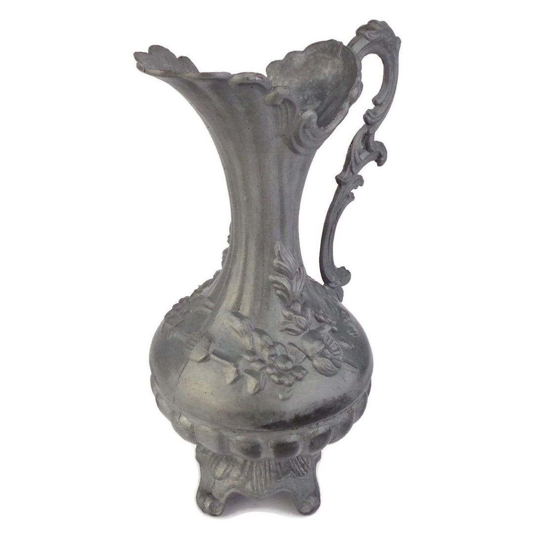Antique Etain Pitcher, Pewter Amphora Vase - Etsy