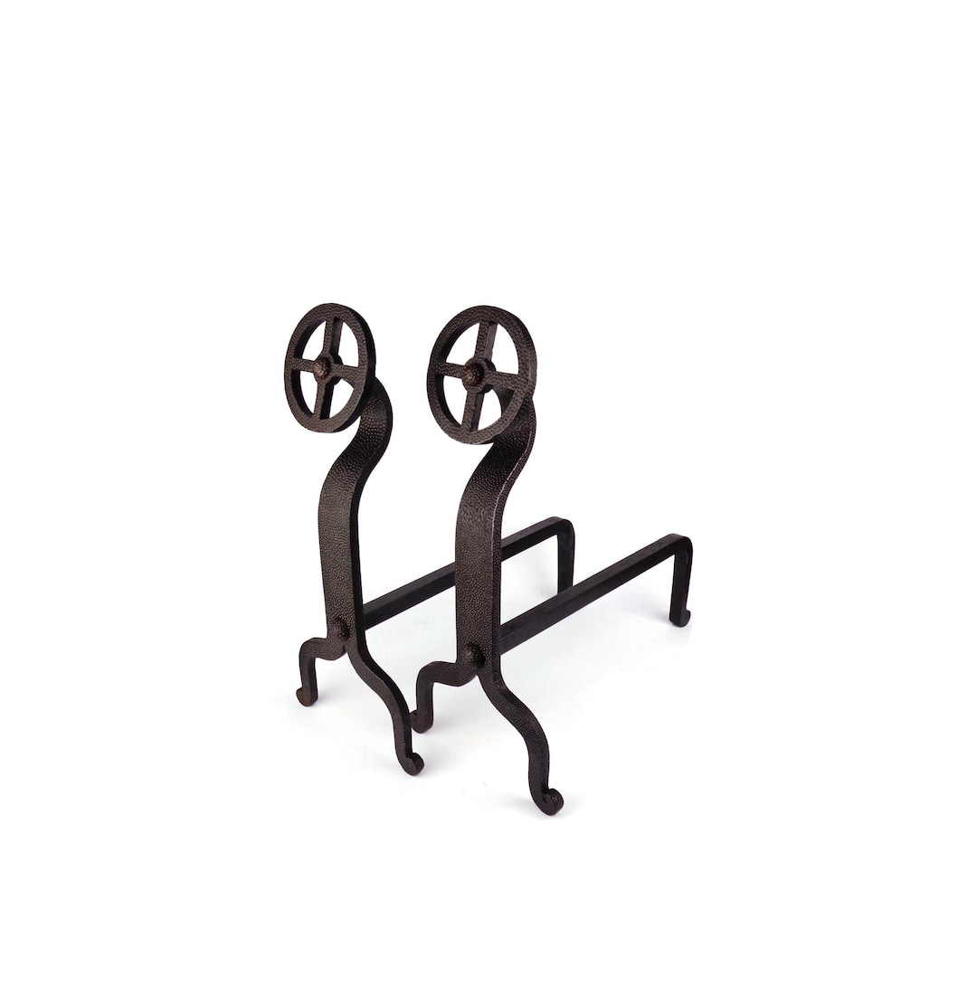 20th Century Fireplace Andirons, Antique Iron Andirons, Fireplace ...