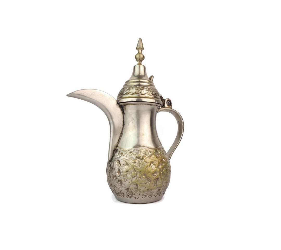 Antique Dallah Coffee Pot, Collectible Brass Copper Dallah Coffee Pot ...