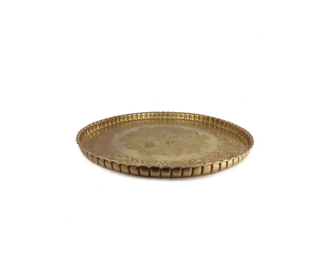 Antique Moroccan Tray, Handmade Moroccan Tray, Hand Engraved Moroccan ...