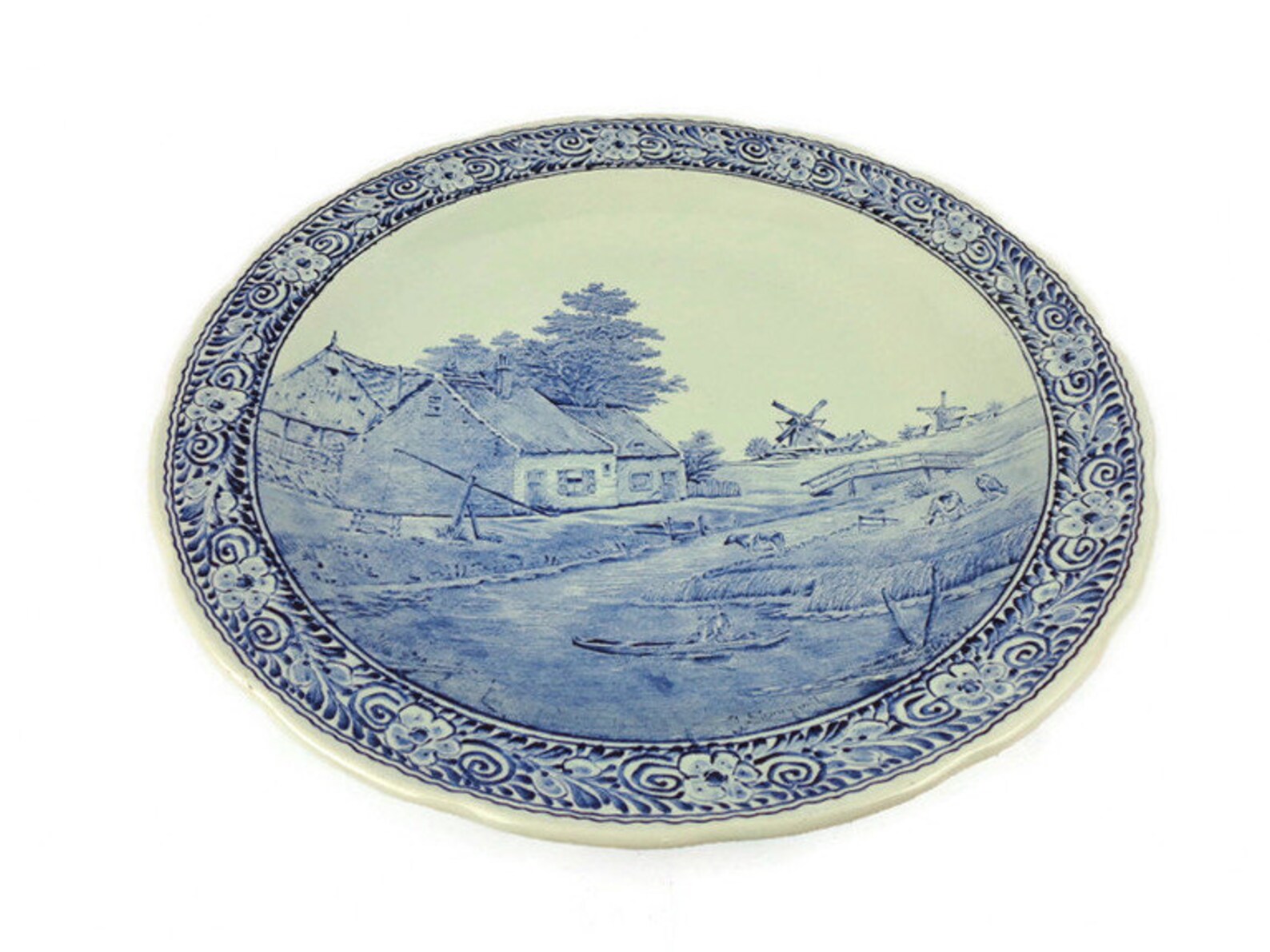 Royal Sphinx Boch Delfts Wall Plate Large Delft Boch Ceramic - Etsy