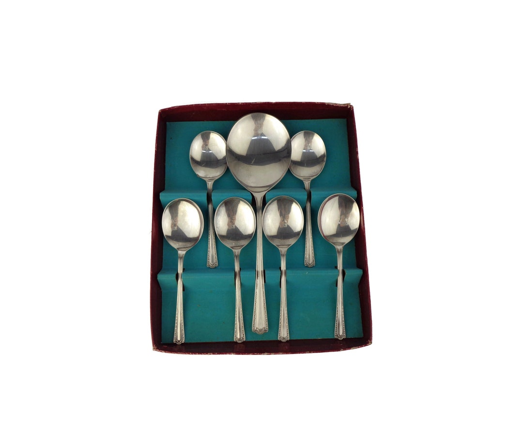 Silver Plated Serving Spoons, Vintage Silver Plated Serving Set, EPNS ...